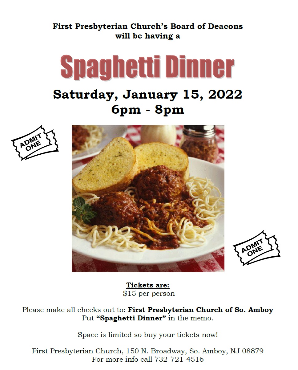 Spaghetti Dinner - www.fpcsachurch.org