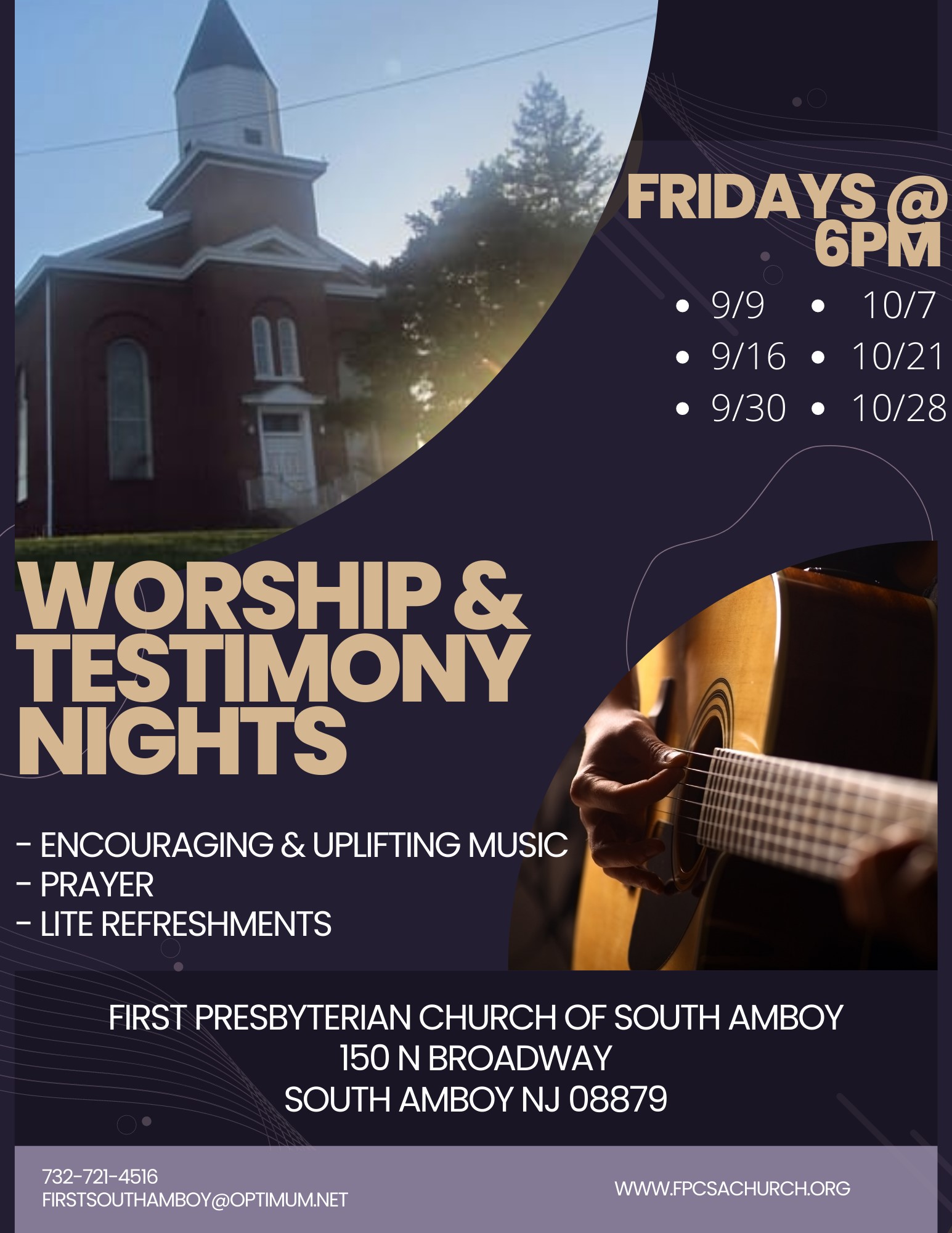 Worship & Testimony Nights - www.fpcsachurch.org